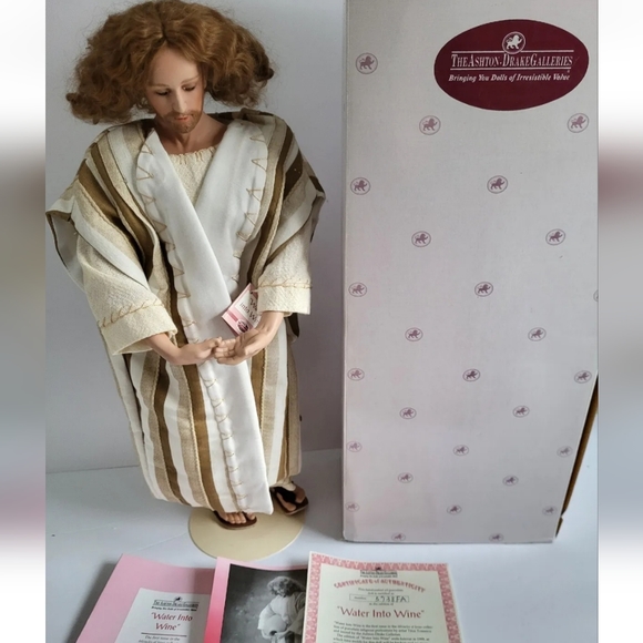 Toys | Ashton Drake Water Into Wine Jesus Doll Figure Vintage With Box ...